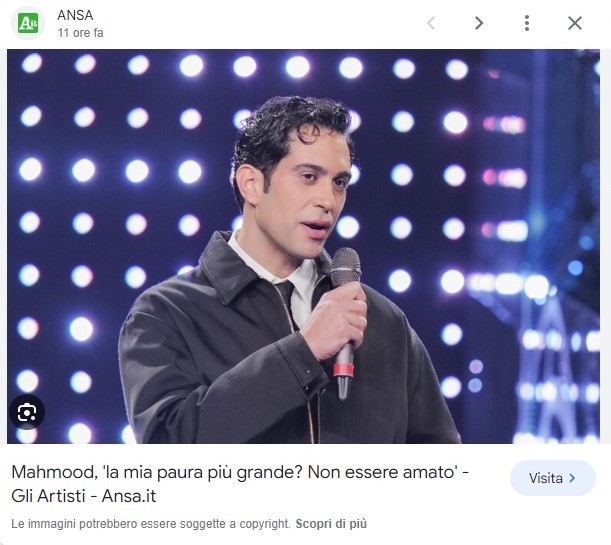 "Sanremo 2024" Mahmood: "La mia paura più grande è quella di non essere amato" - Imbucato Speciale